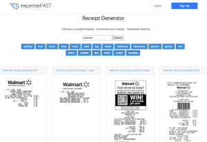 Walmart receipt template – expenseFAST