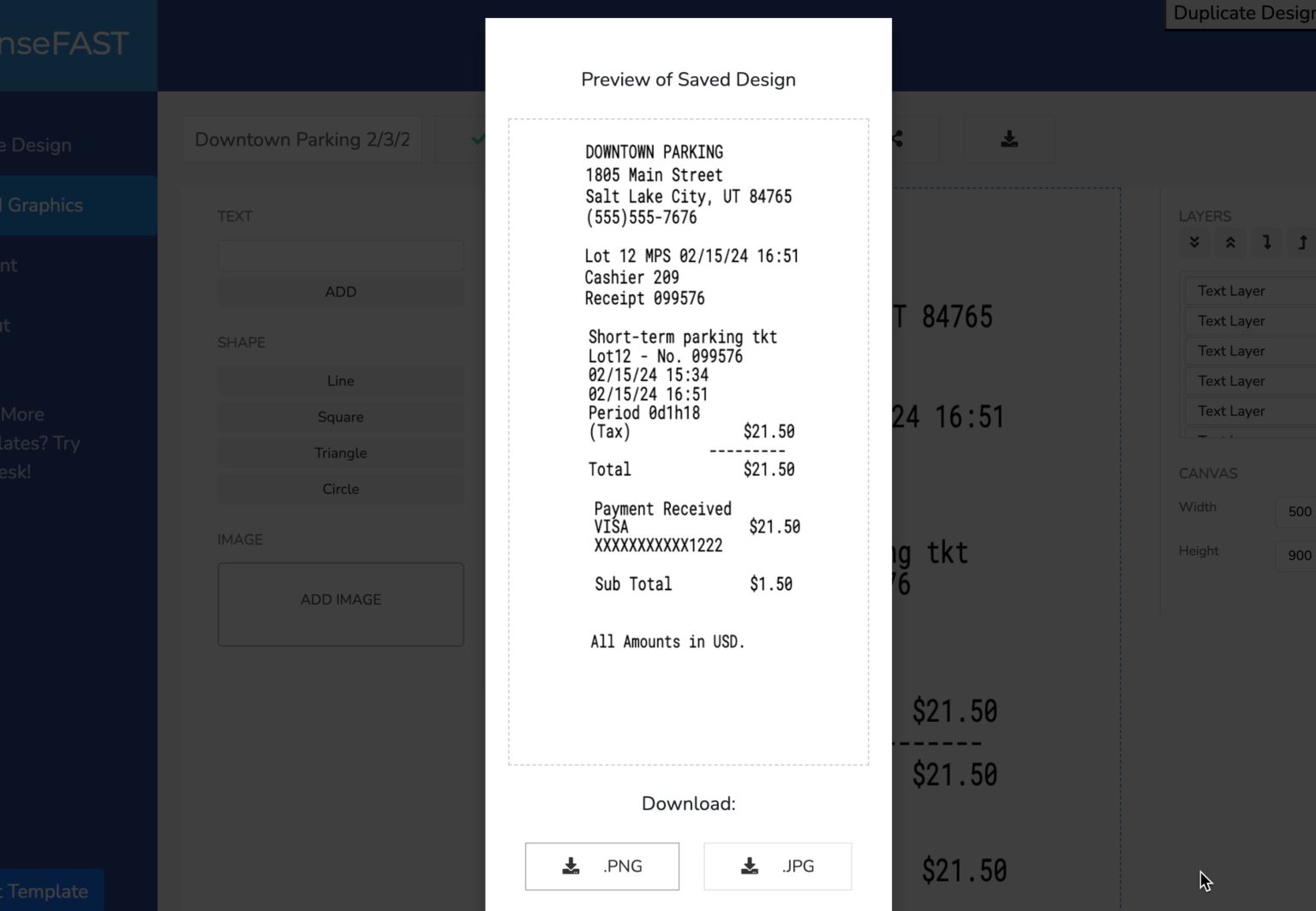 Receipt Editor – expenseFAST